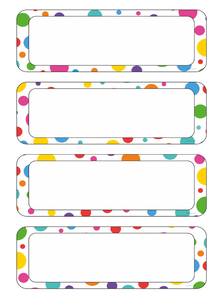 Recuadros para Escribir Nombres | PDF