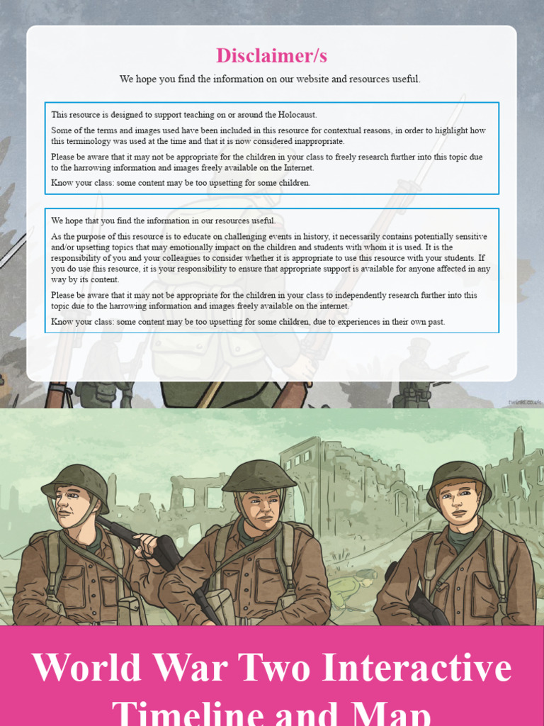 T T 5633 World War Two Interactive Timeline and Map Powerpoint Ver 8 ...