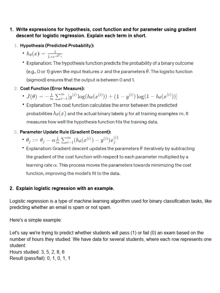 ML Mod 3 | PDF | Logistic Regression | Regression Analysis