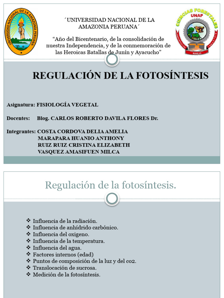 Expo Fisiologia Vegetal-1 | PDF | Fotosíntesis | Plantas