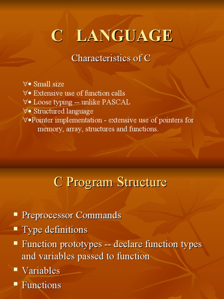C Language Slideshow Pdf C Programming Language Pointer Computer Programming