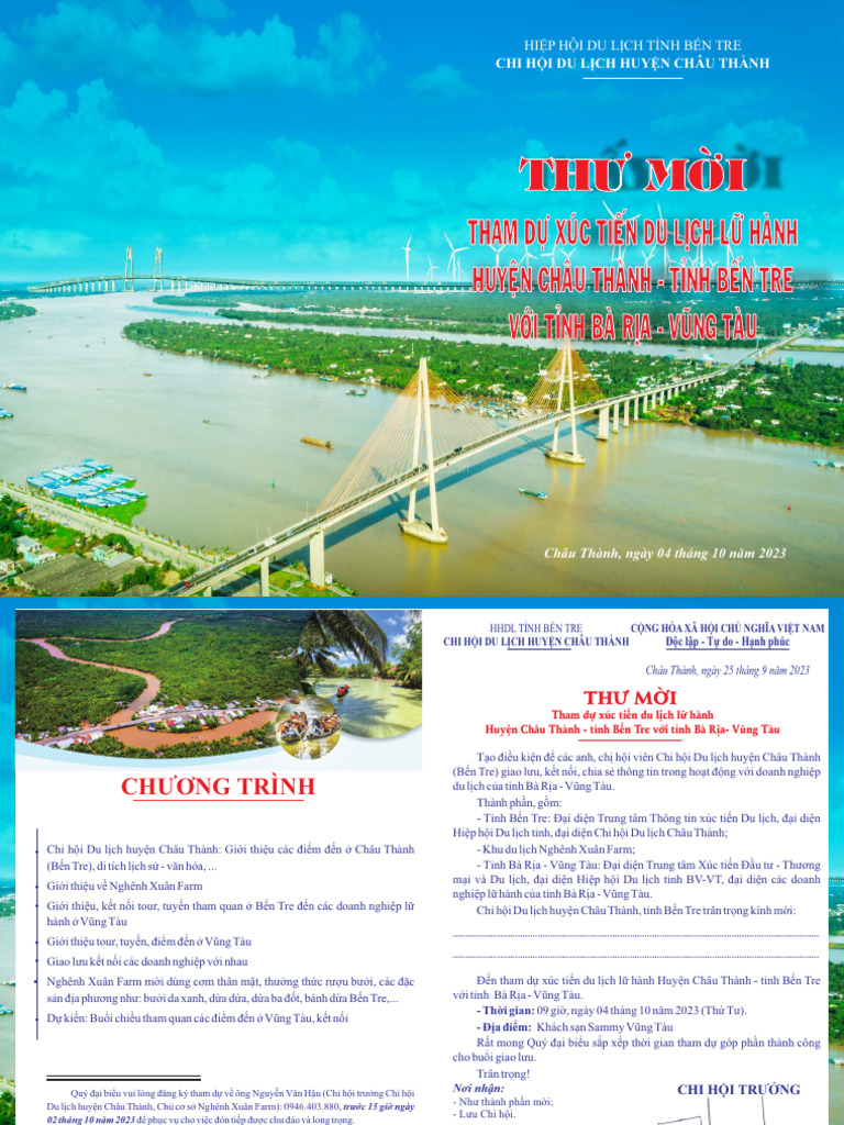 GM THAM DU XUC TIEN DU LICH CHAU THANH - BEN TRE 2023 | PDF