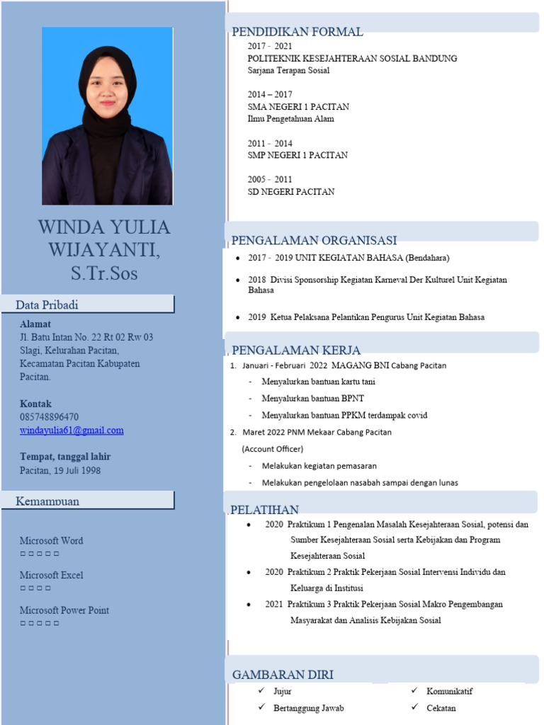 CV Winda Yulia Wijayanti | PDF