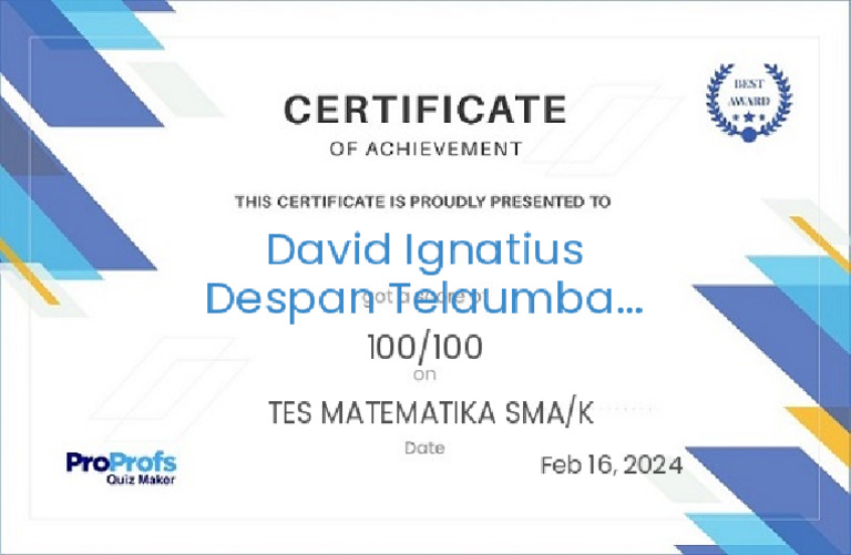 David Ignatius Despan Telaumbanua-332182120 | PDF