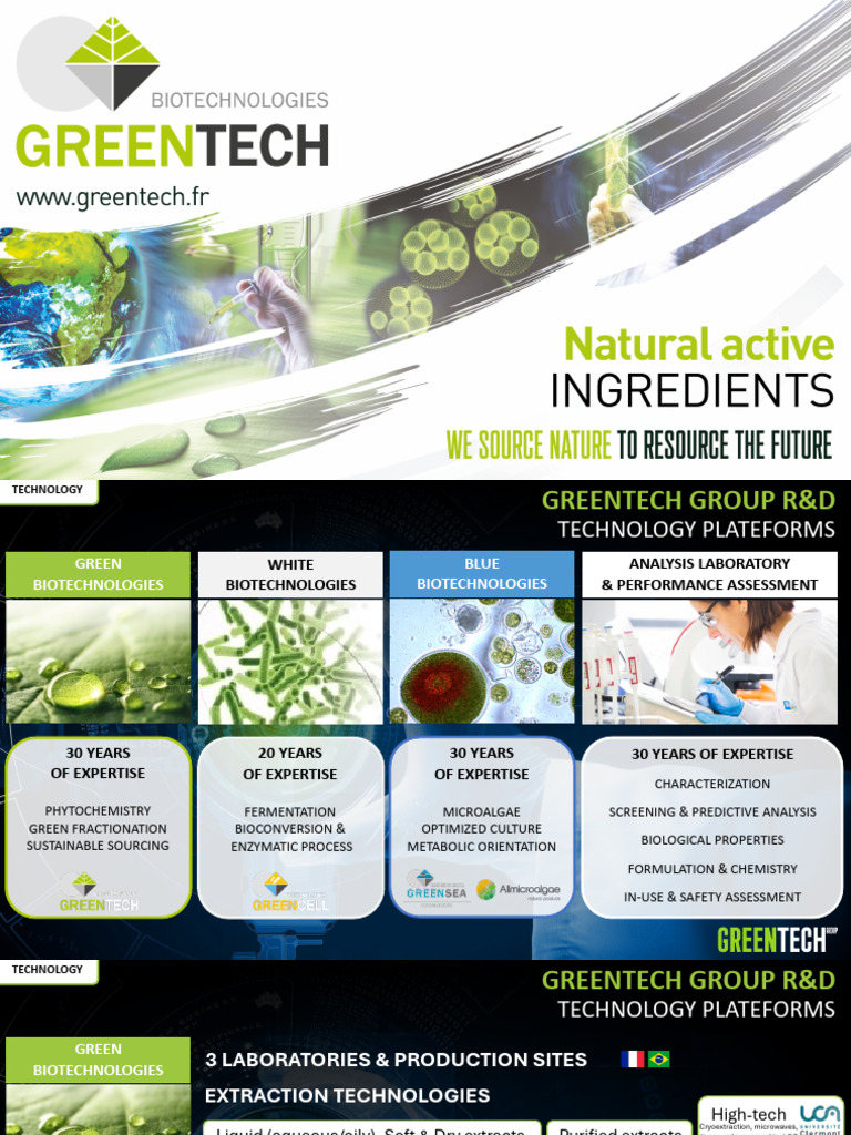 Greentech Group R&D: Biotech Innovations | PDF