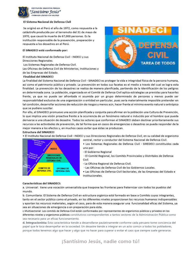 SINADECI | PDF | Defensa Civil | Temblores