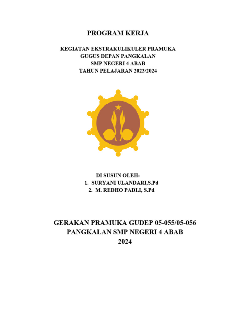 Program Kerja Pramuka 2024 | PDF