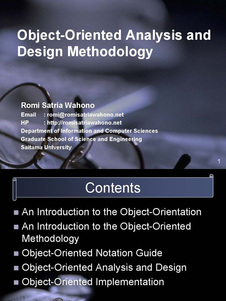 Romi Ooad | PDF | Class (Computer Programming) | Object Oriented Programming