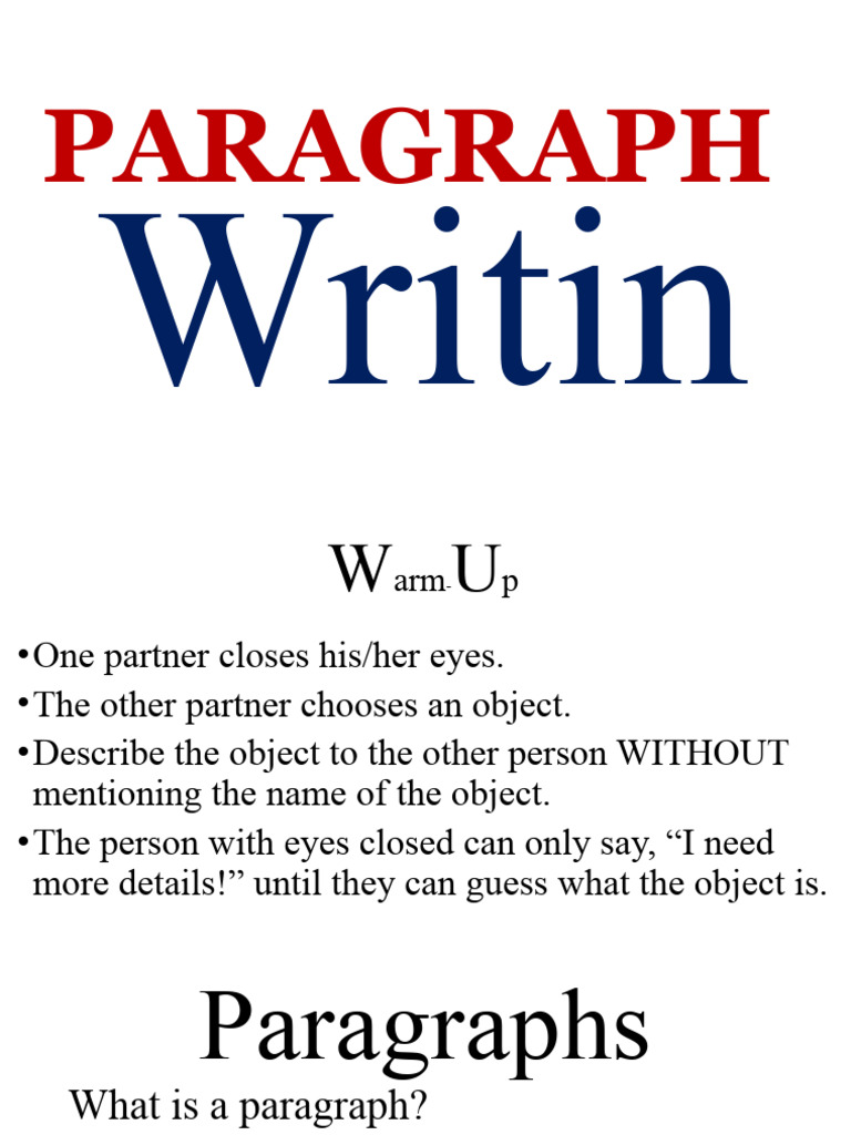 Paragraph Writing | PDF | Paragraph | Coherence (Physics)