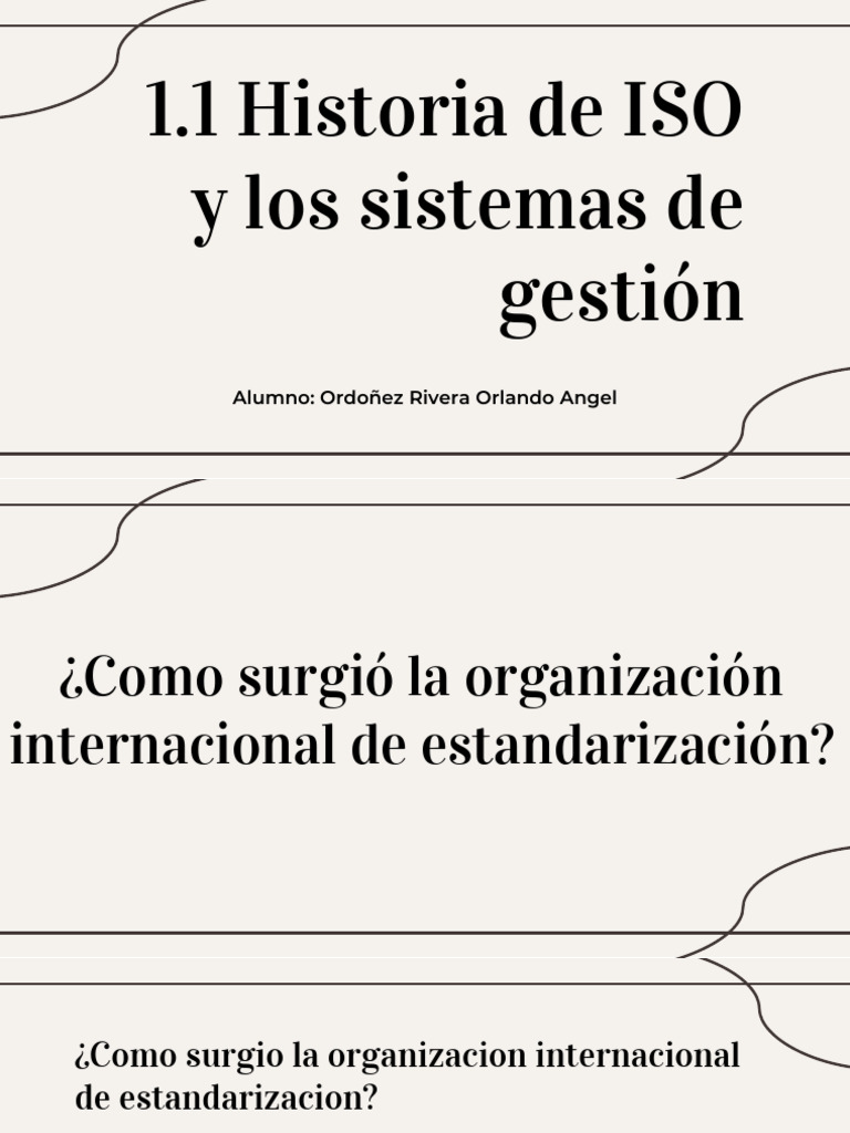 1 - 1 Historia de ISO y Los Sistemas de Gestiòn | PDF | Organización ...
