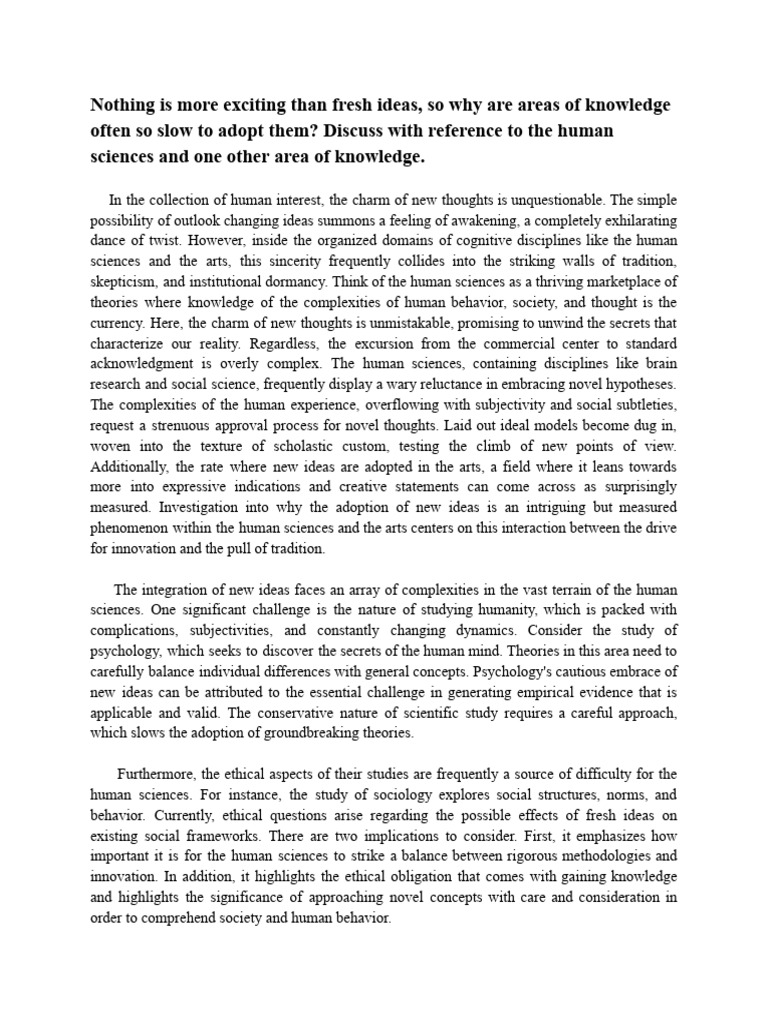 TOK Essay | PDF | Idea | Science