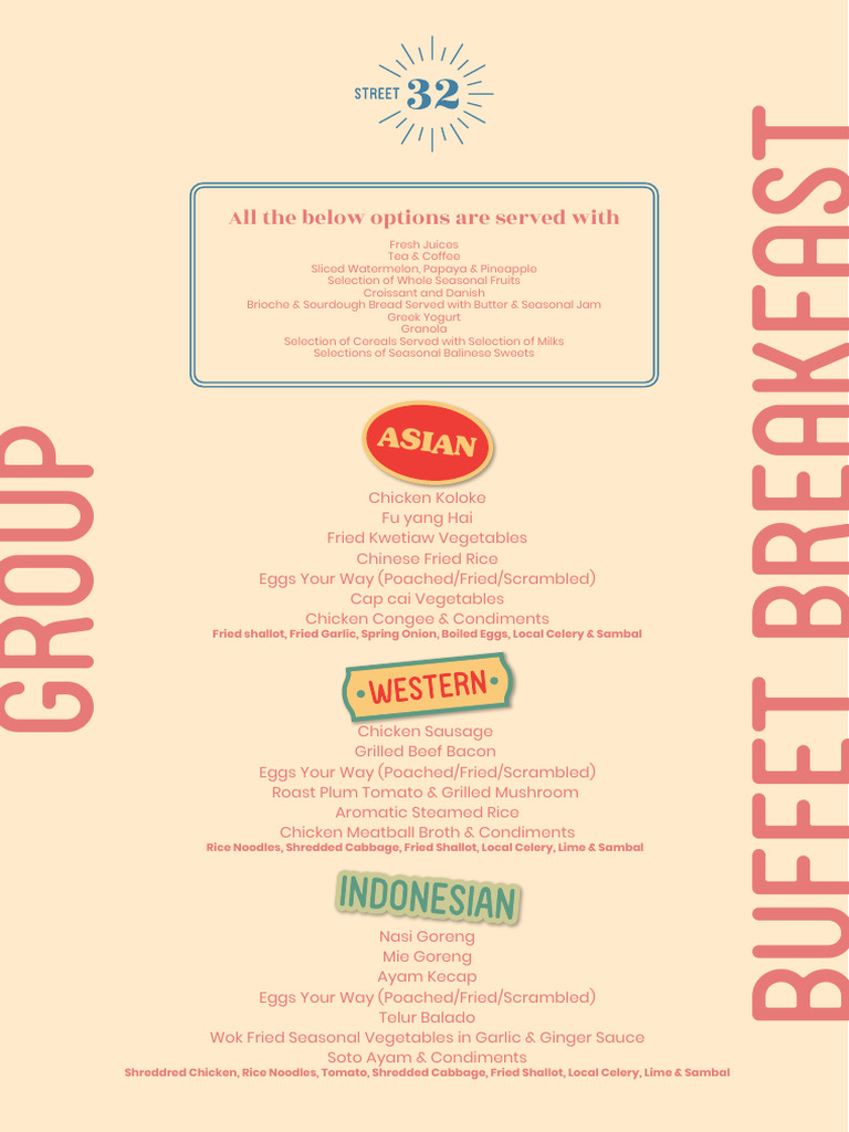 Group Buffet Breakfast Menus | PDF