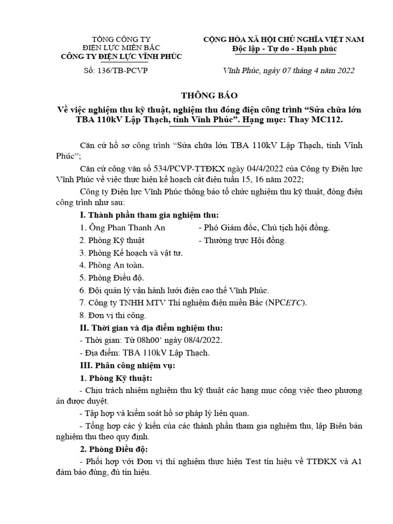 PCVP - P4 nghiệm thu SCL | PDF