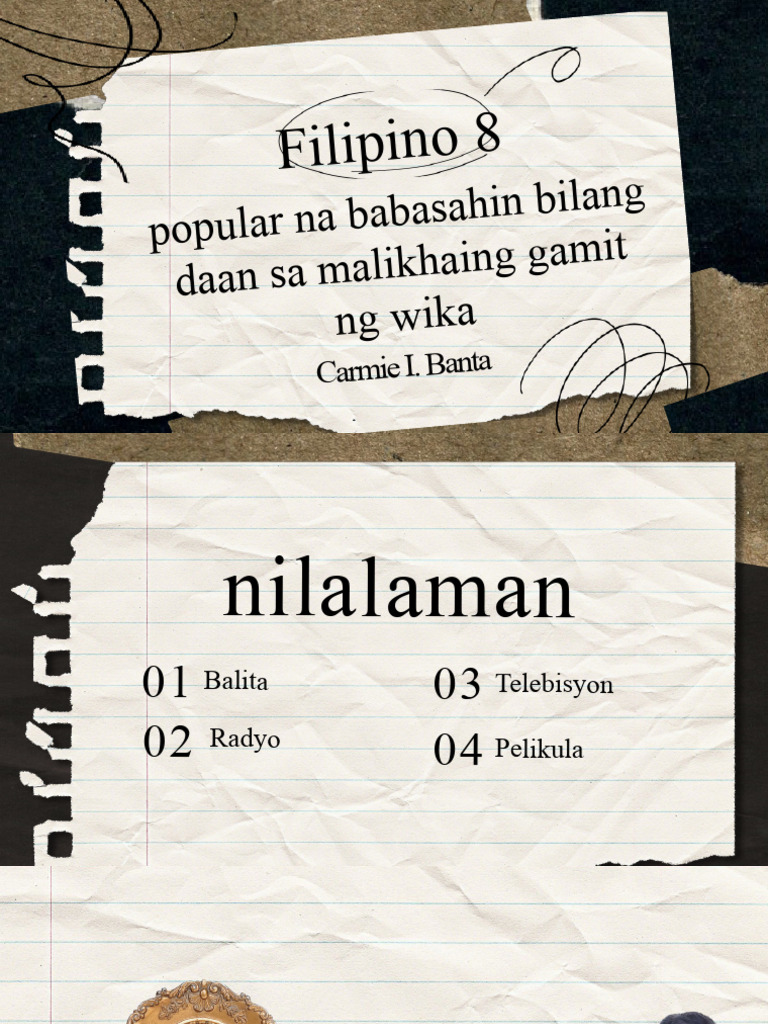 Fil 8 Q2 Aralin 1 4 | PDF