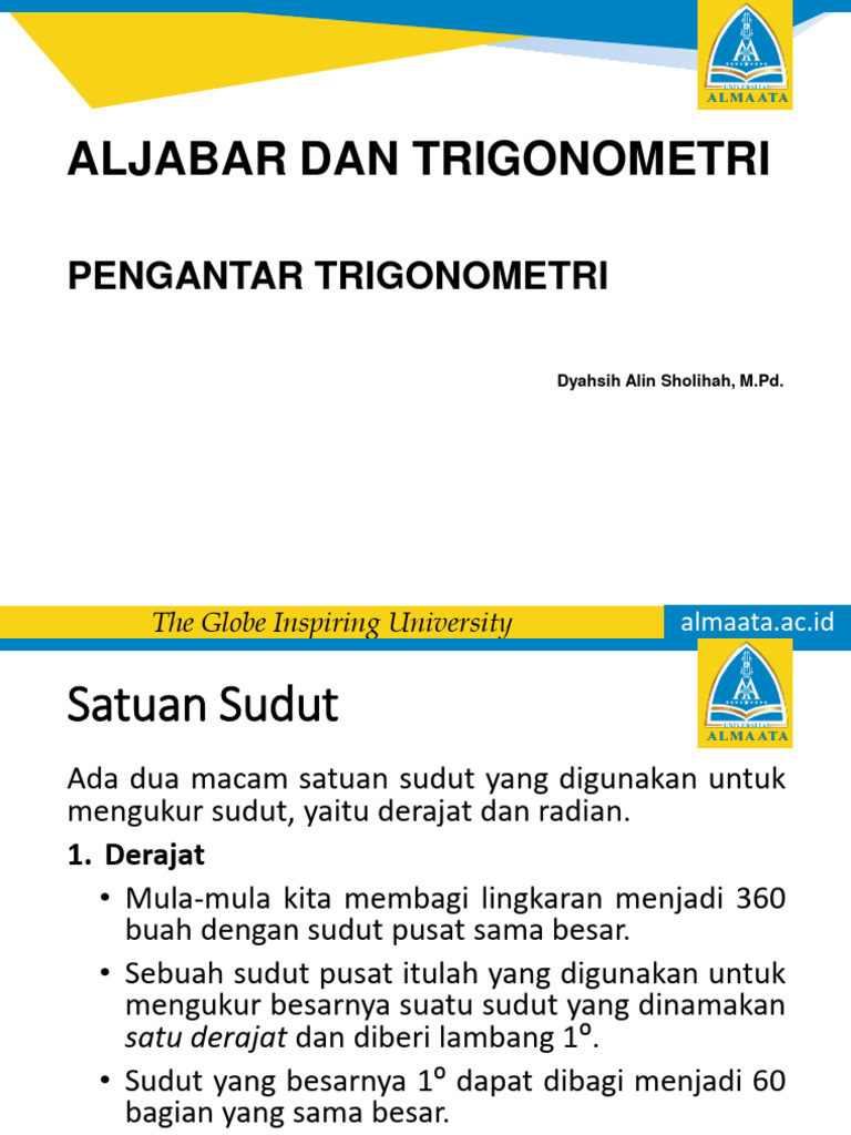 1A. Pengantar Trigonometri - Satuan Sudut | PDF