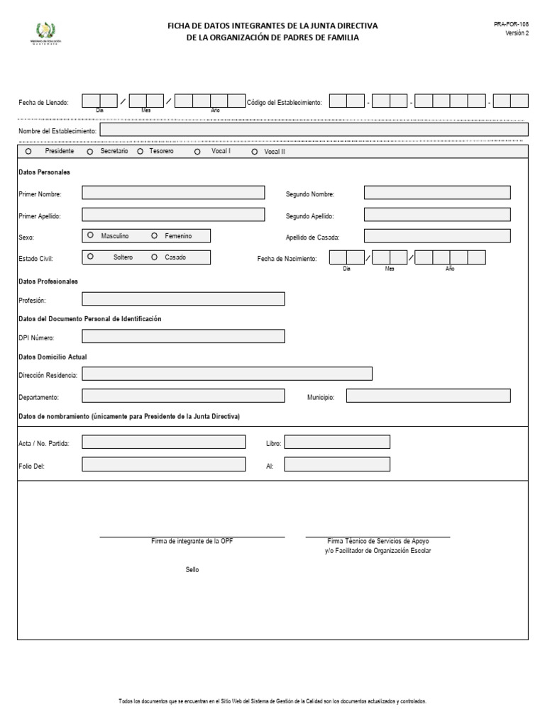 Ficha Miembros Ok | PDF