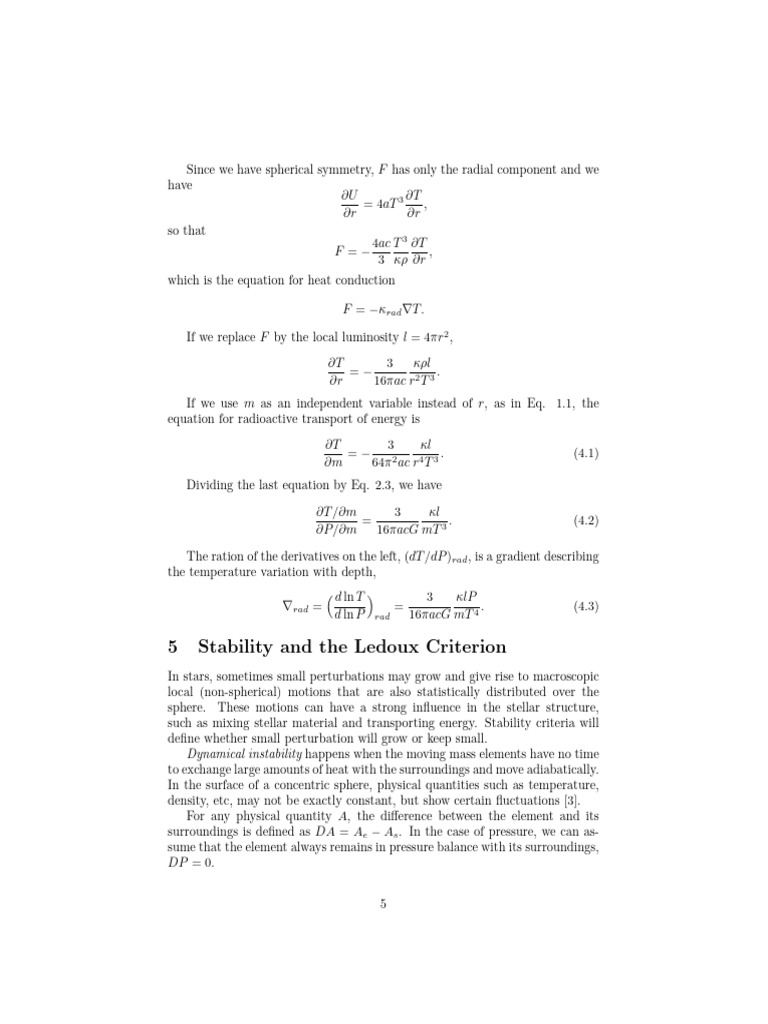 Ledoux Criterion | PDF | Physics | Physical Sciences