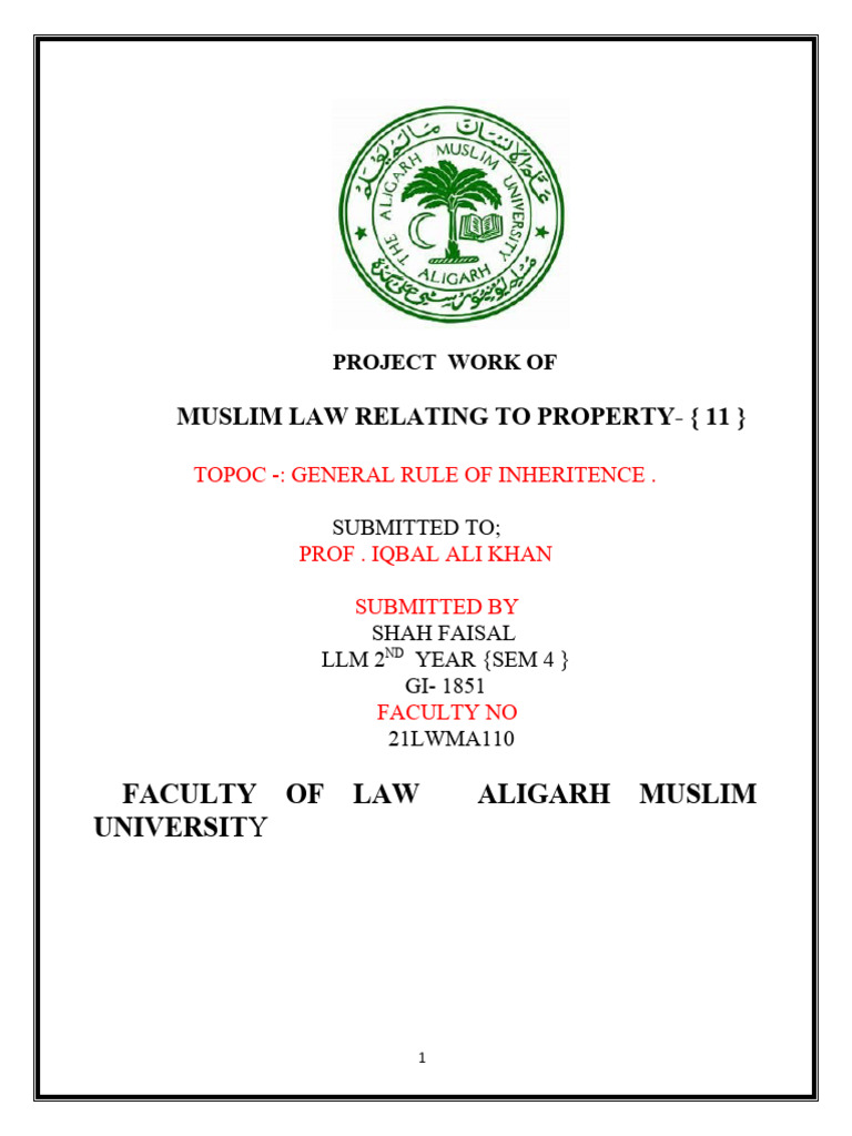 Muslim Inheritance Law Overview | PDF | Inheritance | Sharia