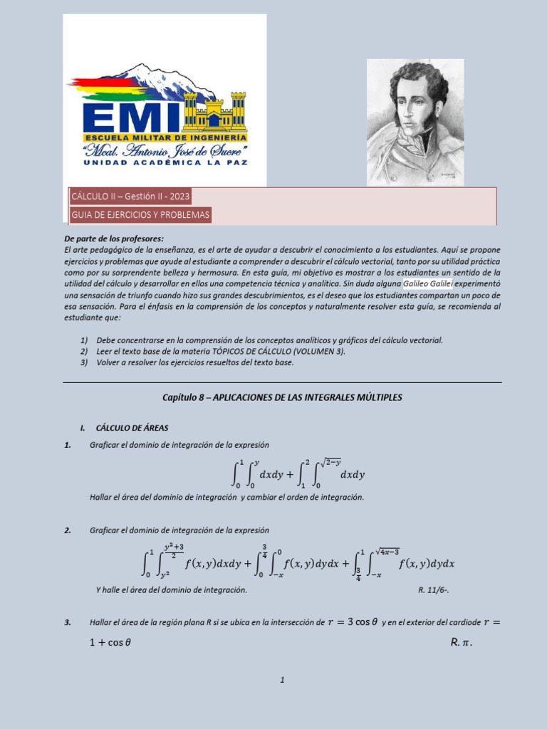 Práctica 8 - APLICACIONES DE LAS INTEGRALES MULTIPLES | PDF | Integral | Matemáticas