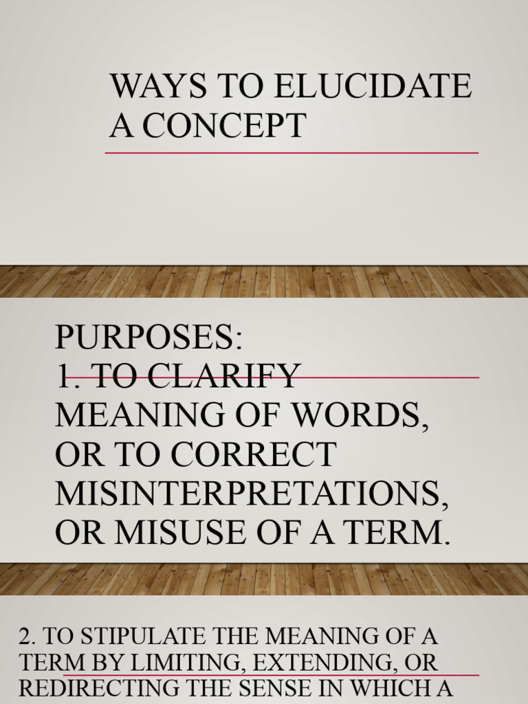 Ways To Elucidate A Concept | PDF | Foreign Language Studies