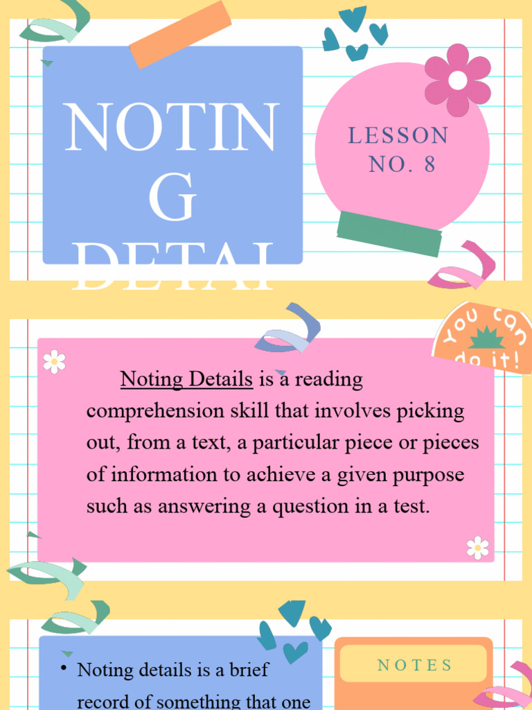 Noting Details | PDF | Grammatical Tense | Verb