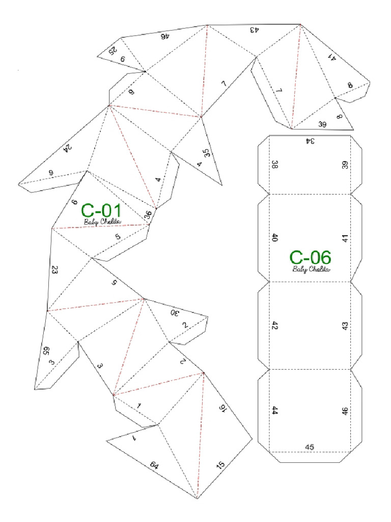LETRA C Low Poly | PDF