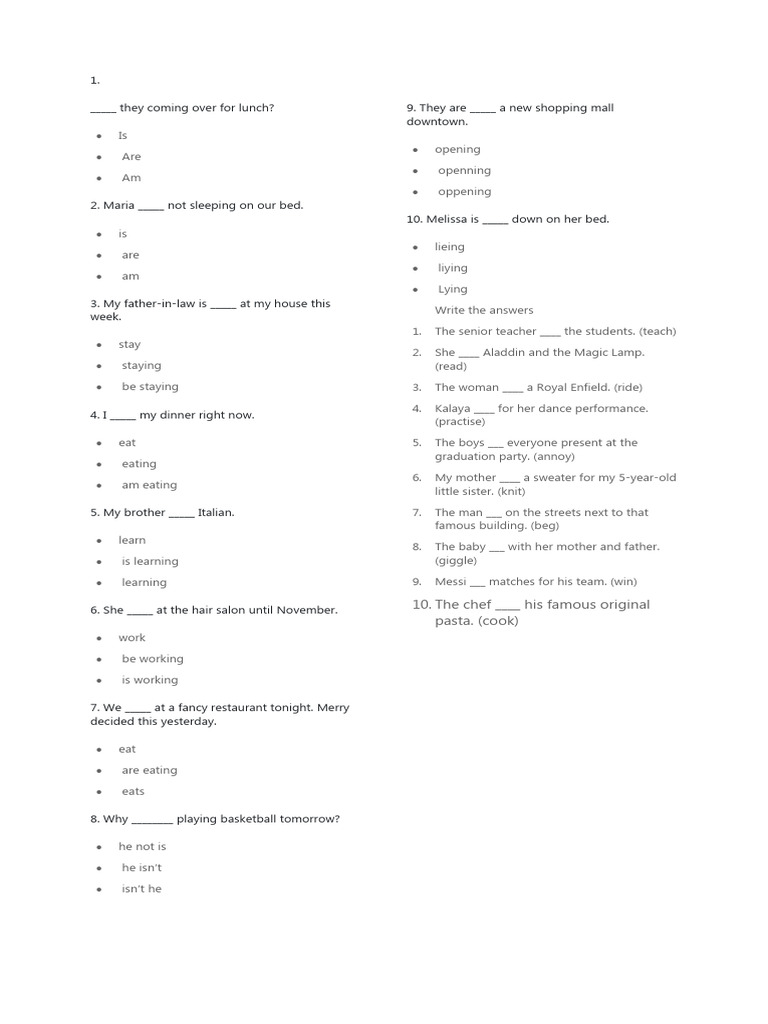 Contoh Present Cont | PDF