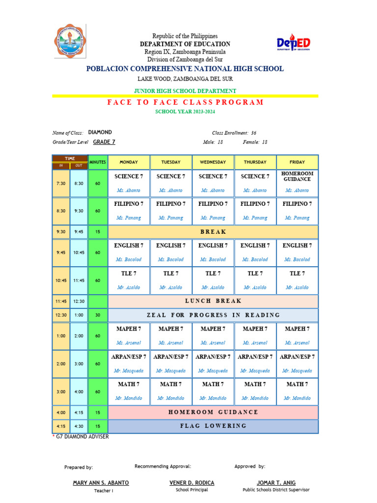 G7 DIAMOND Class Program 23 24 | PDF