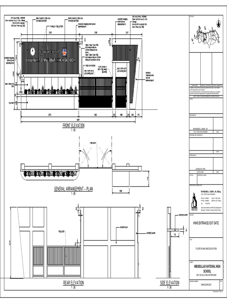 HNHS Entrance - Exit Gate - Plan | PDF | Engineering | Real Estate
