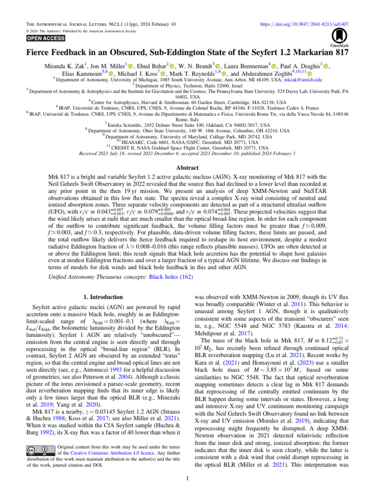 Fierce Feedback in An Obscured, Sub-Eddington State of The Seyfert 1.2 ...