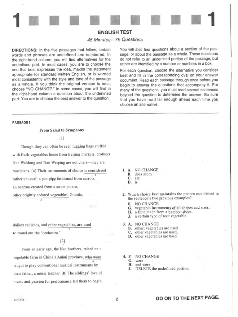 Mock Writing Test 1 | PDF