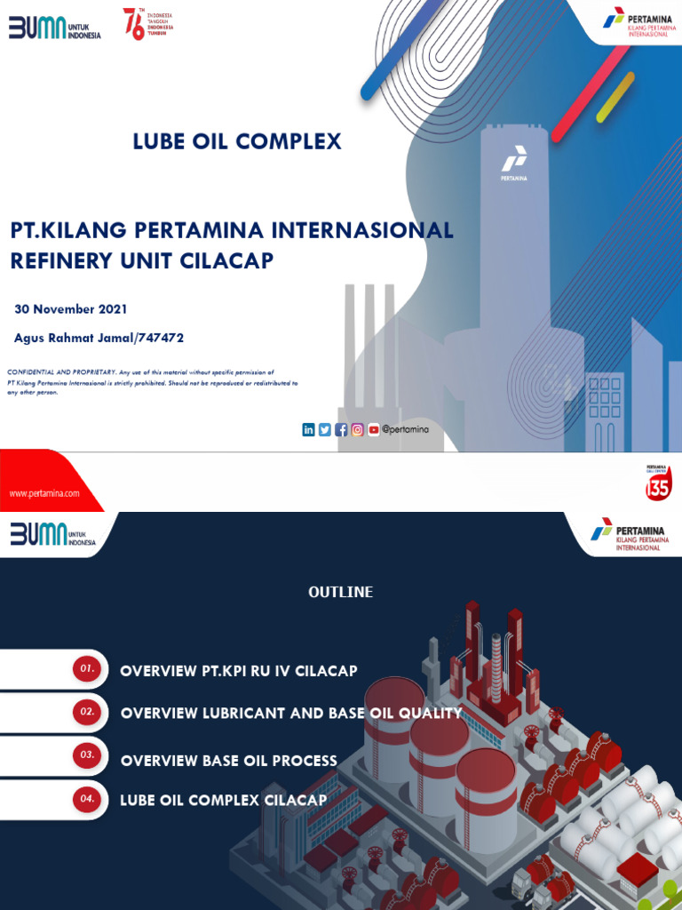 Overview Lube Oil Complex Wawasan Fungsi | PDF | Chemical Substances ...