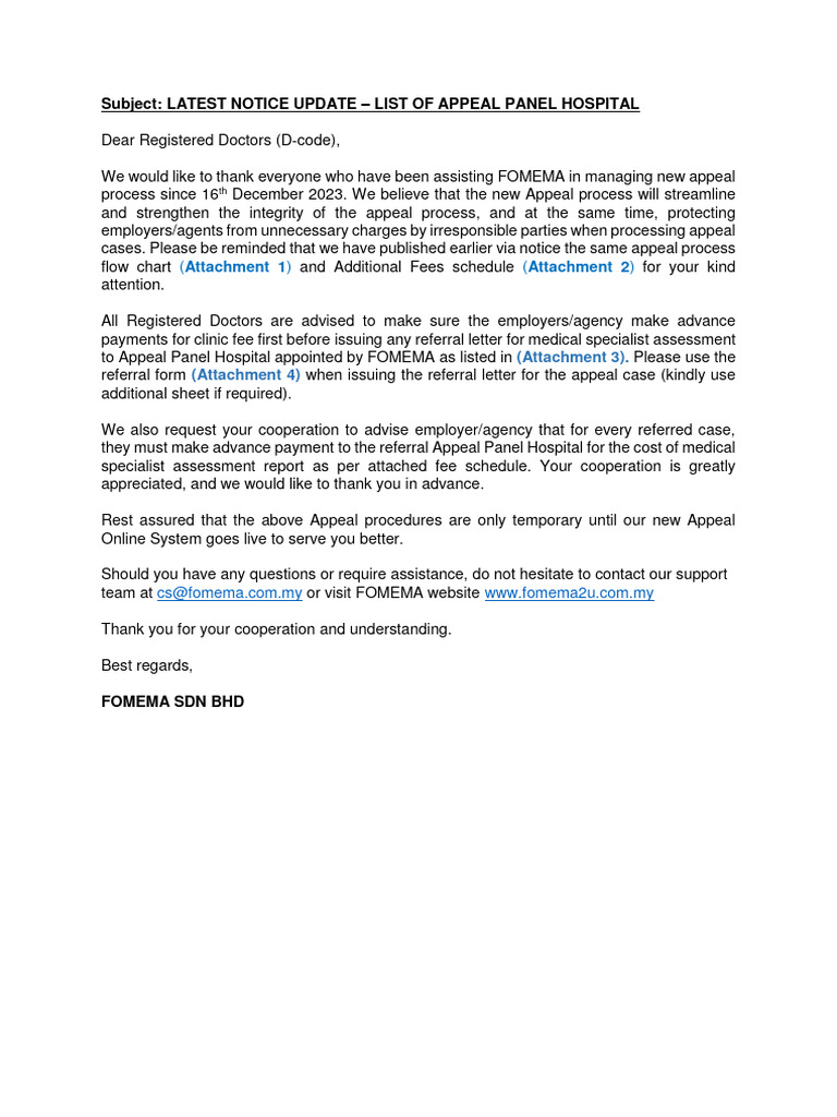 Notice - Appeal Process List of Appeal Panel (Final 12.1.24) | PDF ...