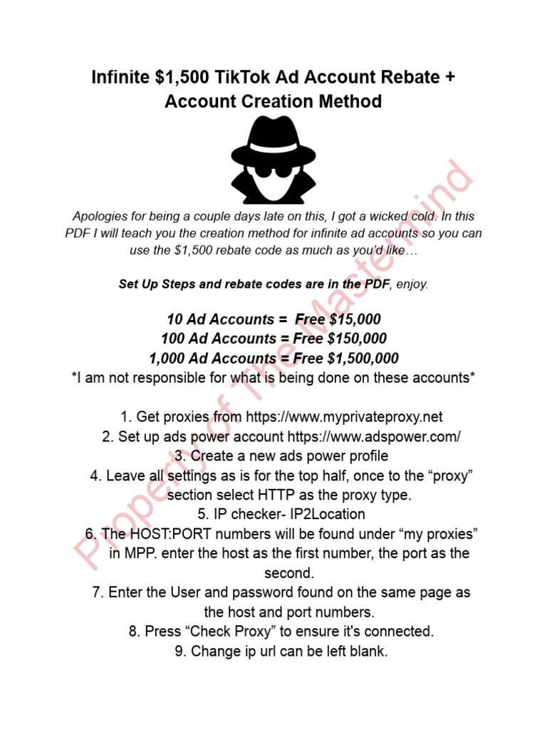 Infinite 1500 Ad Account Codes Set Up | Download Free PDF | Proxy Server | Service Industries