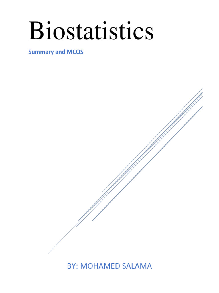 Biostatistics BY SALAMA | PDF | Mode (Statistics) | Coefficient Of Variation