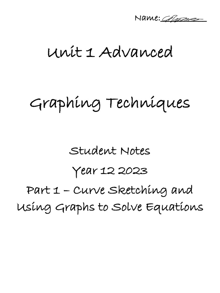 Advanced Graphing Techniques Guide | PDF | Asymptote | Function ...