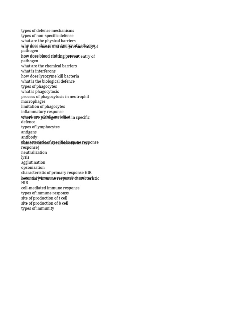 Defence Against Pathogen | PDF | Immune System | Phagocyte