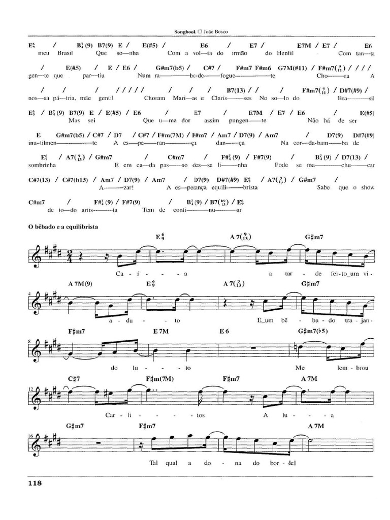 O Bêbado e A Equilibrista - Partitura | PDF