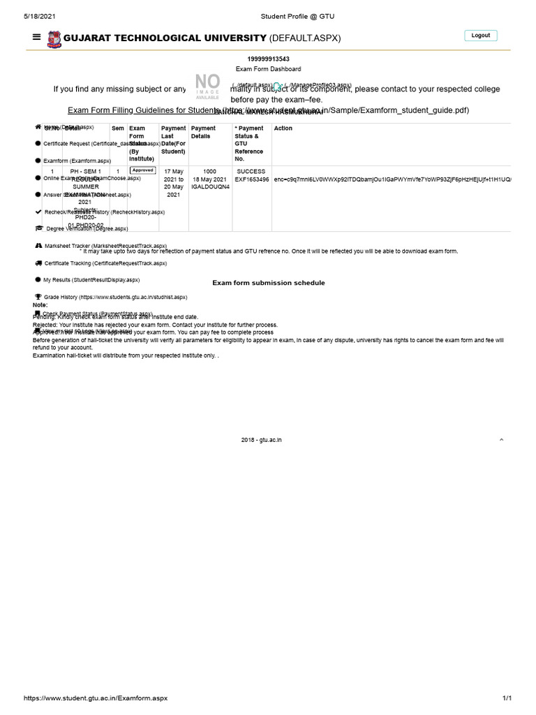 GTU Exam Fee Payment Guidelines | PDF | Computers | Technology ...