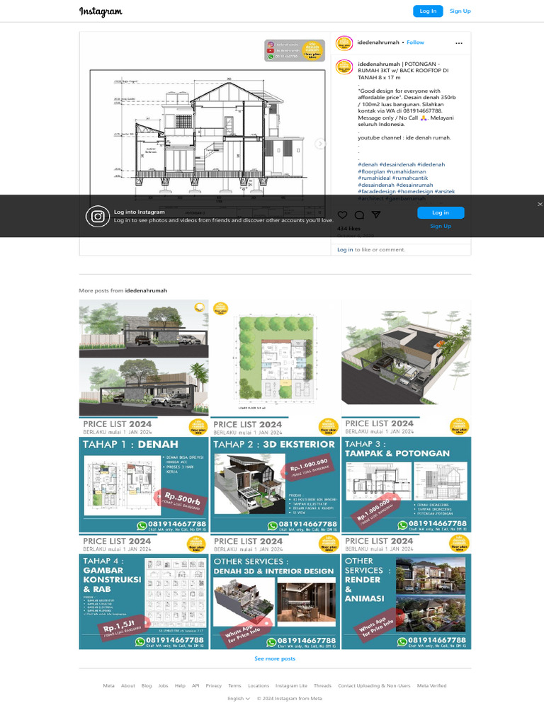 POTONGAN - RUMAH 3KT W - BACK ROOFTOP DI TANAH 8 X 17 | Download Free PDF | Social Information ...