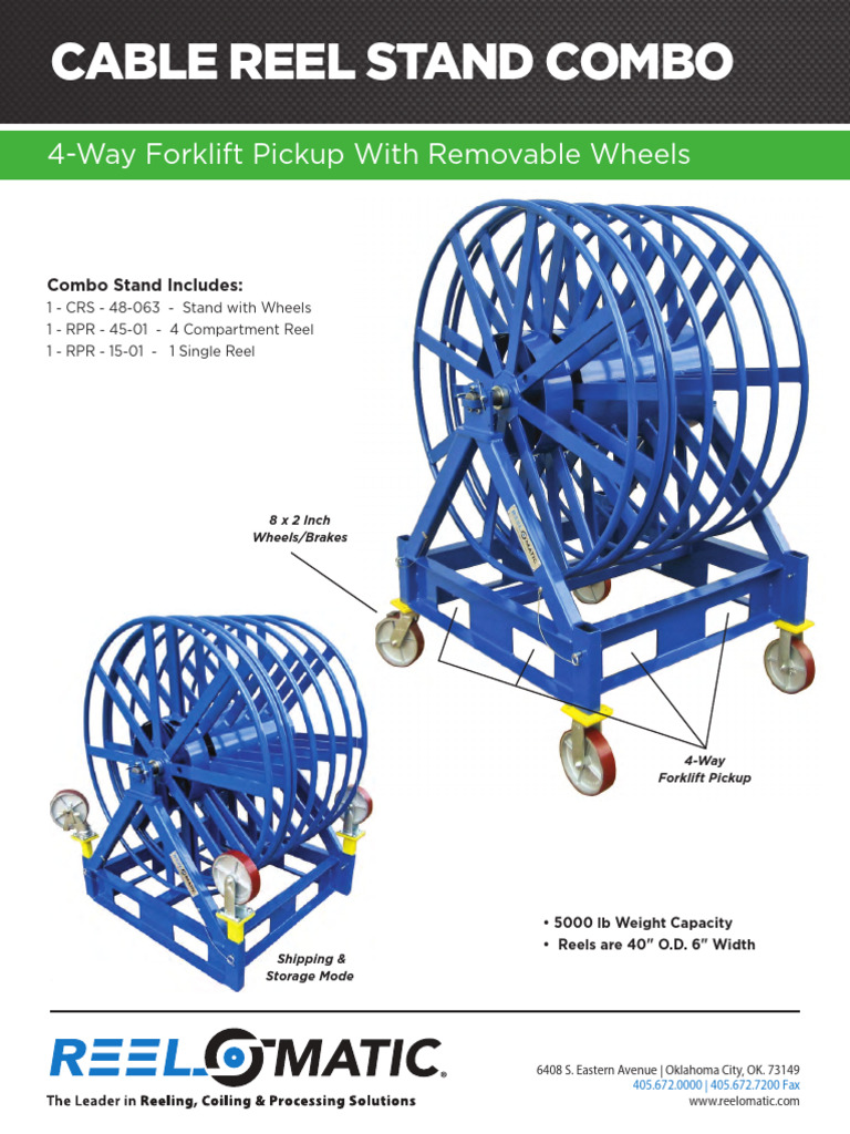 Cable Reel Stand Combo | PDF | Vehicles | Mechanical Engineering