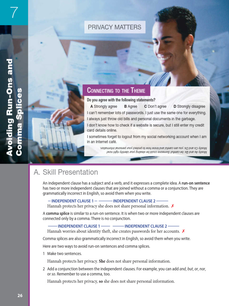 Skills For Effective Writing (Level 2 Students Book) (Cambridge) Avoiding Run-Ons and Comma ...