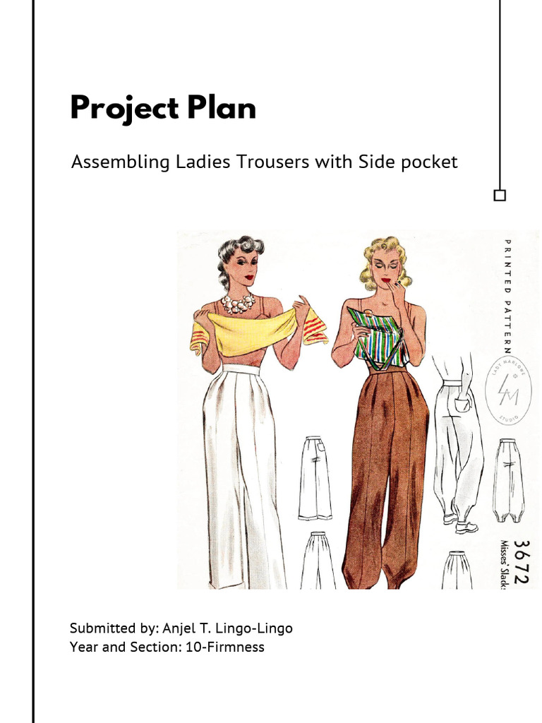 Project Plan Tle | PDF | Seam (Sewing) | Sewing