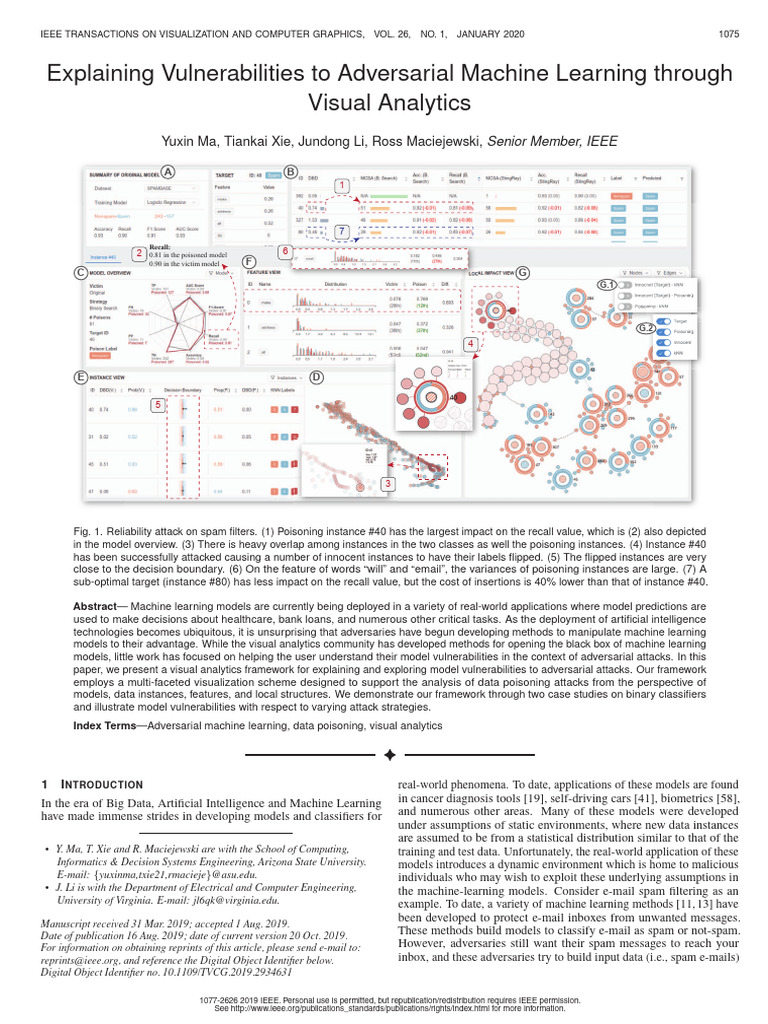 Explaining Vulnerabilities To Adversarial Machine Learning Through Visual Analytics | PDF ...