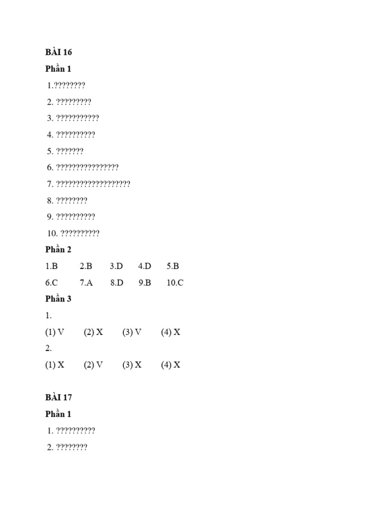 Đáp Án BT Nghe HN2 | PDF
