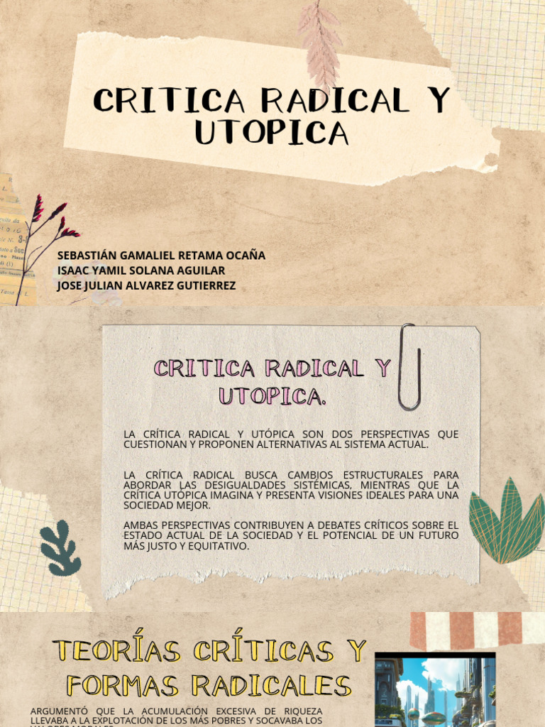 Critica Radical y Utopica | PDF | utopía | Libertarismo Critica Radical y Utopica | PDF | utopía | Libertarismo