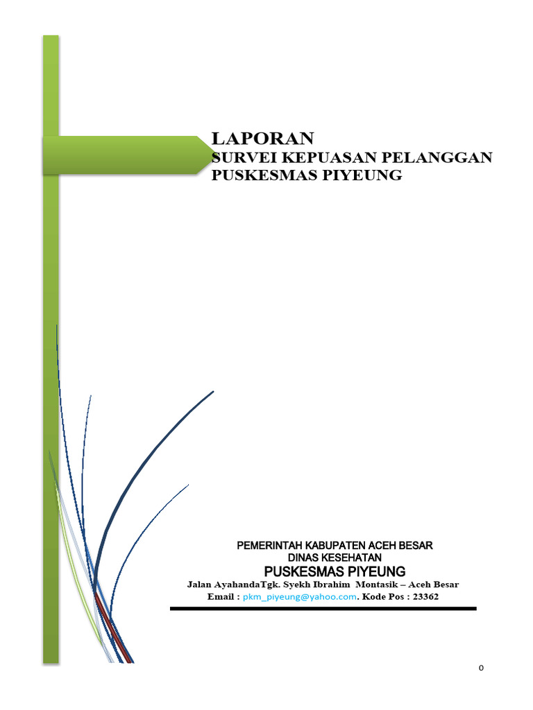 Laporan Survey Indeks Kepuasan Pelanggan Di Puskesmas | PDF Laporan Survey Indeks Kepuasan Pelanggan Di Puskesmas | PDF