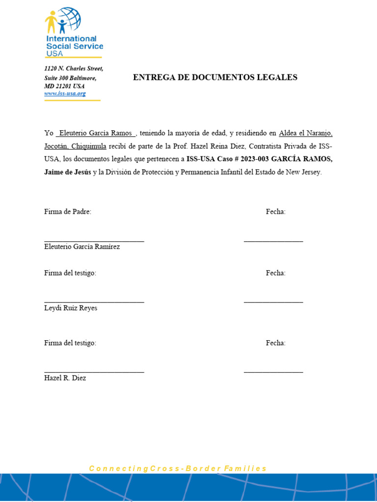 2023-003 - Confirmacion de Entrega de Documentos | PDF