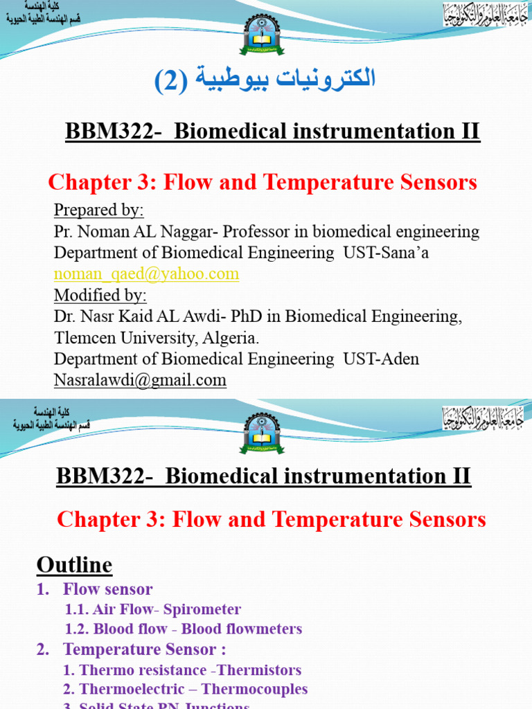 Chapter 3 Flow & Temperture Sensors-1 | PDF | Flow Measurement ...