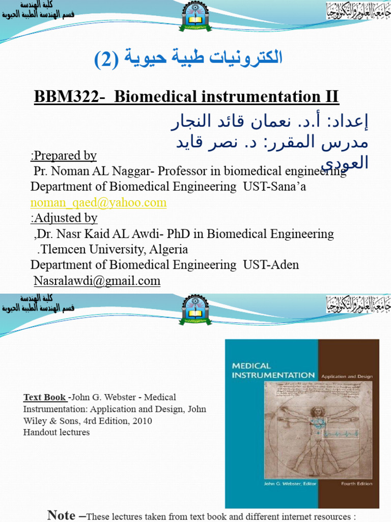 Chapter 1 Introduction in Biomedical Sensors-1 | PDF | Sensor | Electrical Resistance And ...